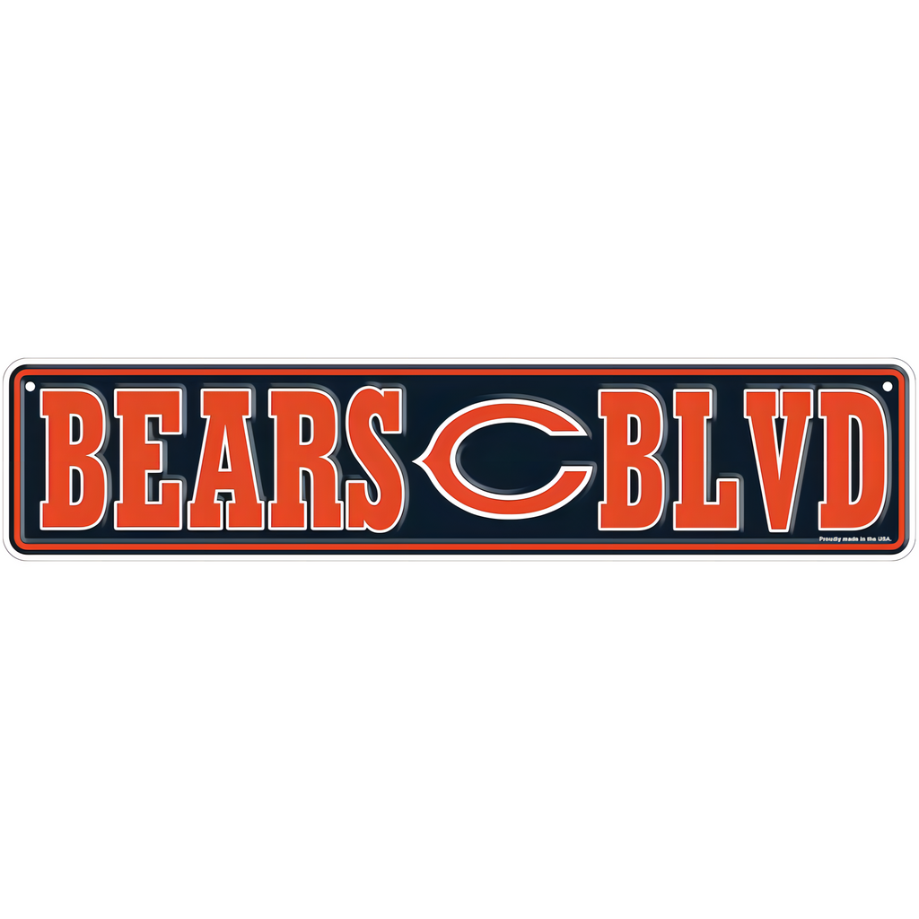Letrero Metálico NFL Team Boulevard Bears – FANS SHOP